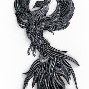 Emlems Large Phoenix Silicone Mould Food Safe for Cake Toppers, Resin ...