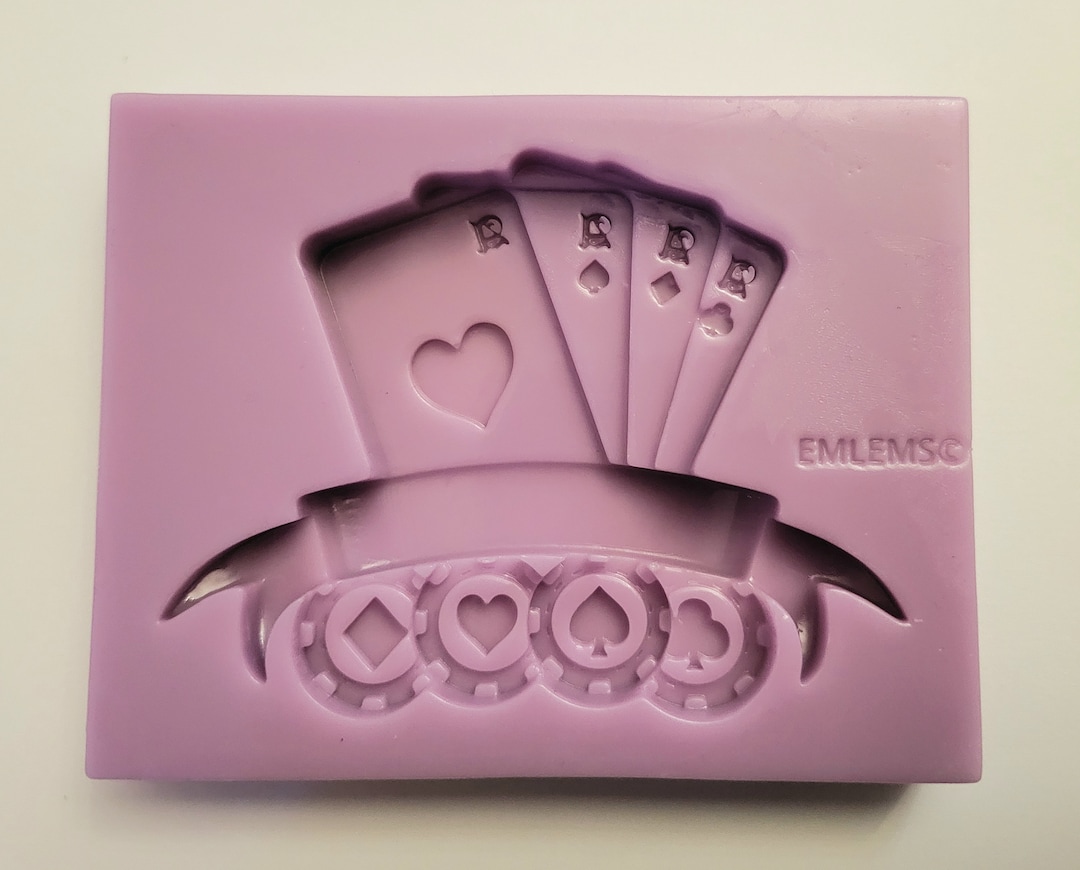 Playing Cards and Chips Silicone Mould for Resin, Fondant, Chocolate ...