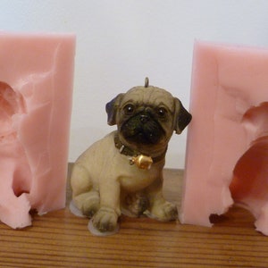 3d Small Pug Dog Food Safe Silicone Mould for Cake Toppers, Fondant ...