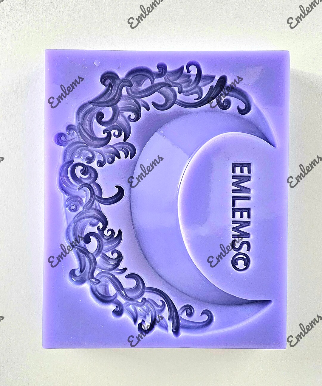 Emlems New Ornate Moon Silicone Mould for Resin, Chocolate, Cake ...