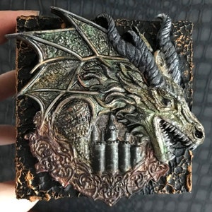 Emlems Small Dragon Keep Castle Silicone Mould for Resin, Clay, Metal ...