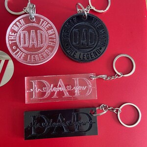 We Love You Dad Fathers Day Key Ring Size Silicone Mould for Resin ...