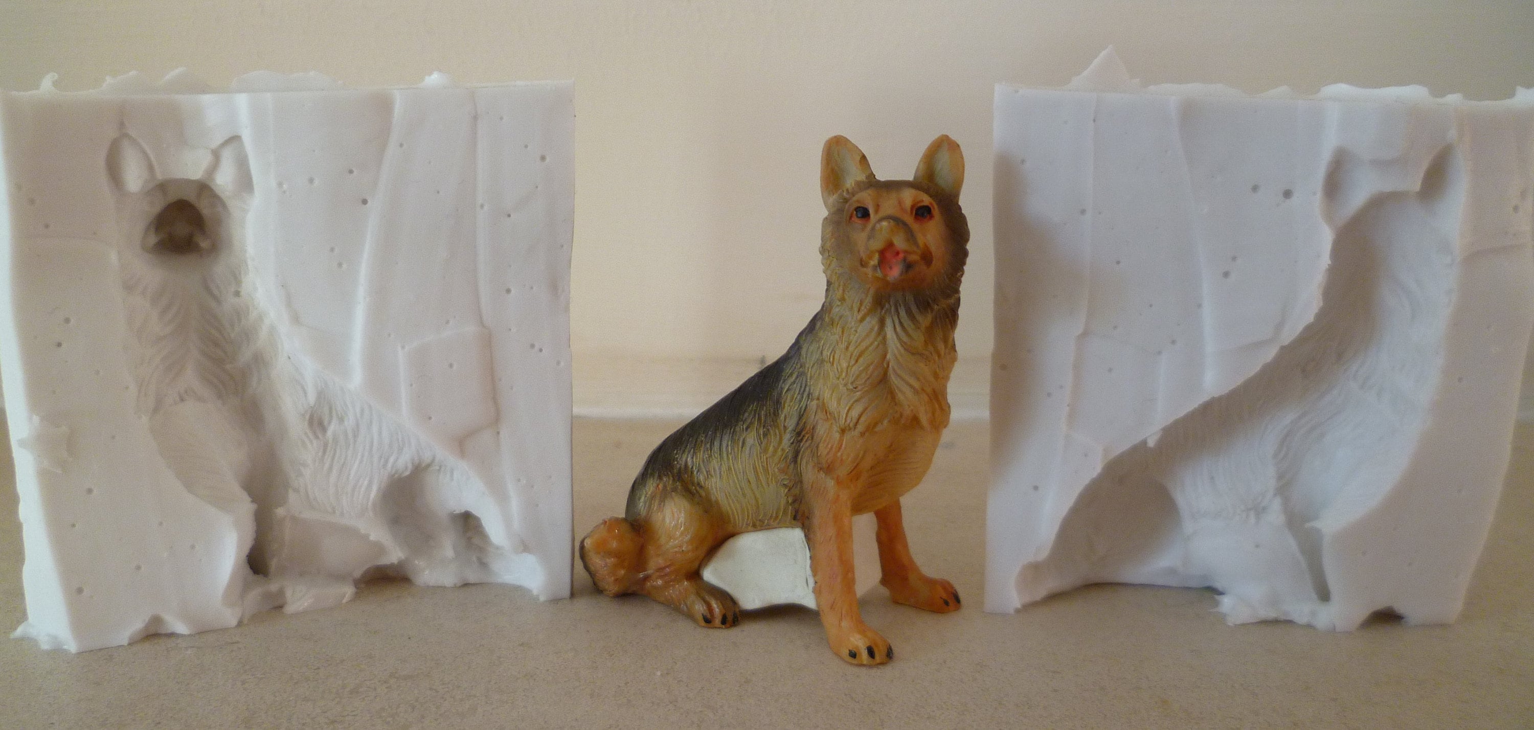 3d Small Alsation German Shepherd Dog Food Safe Silicone Mould for Cake ...