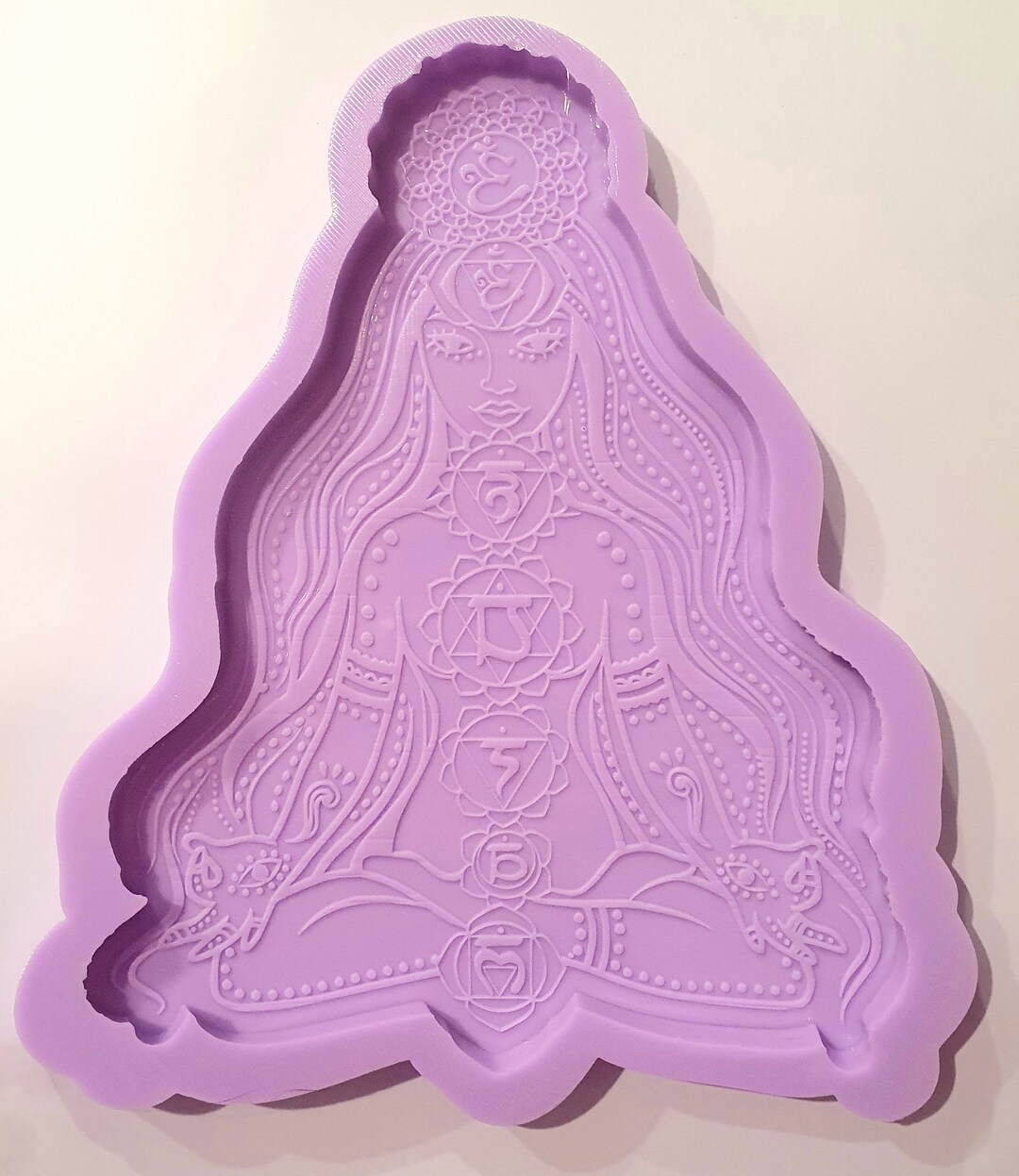 Large Chakra Lady Silicone Mould for Cake Toppers, Fondant, Clay, Resin ...