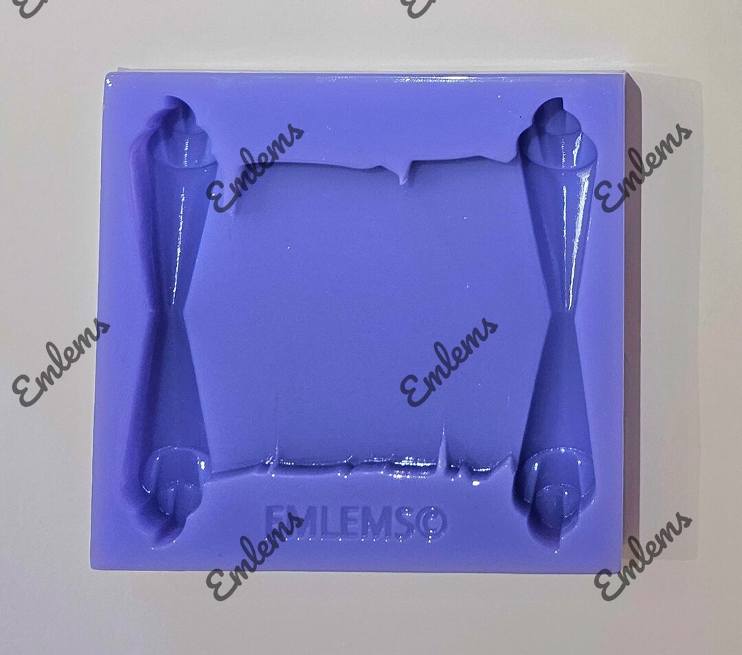 Emlems New Scroll 003 Silicone Mould Food Safe for Cake Toppers, Resin ...