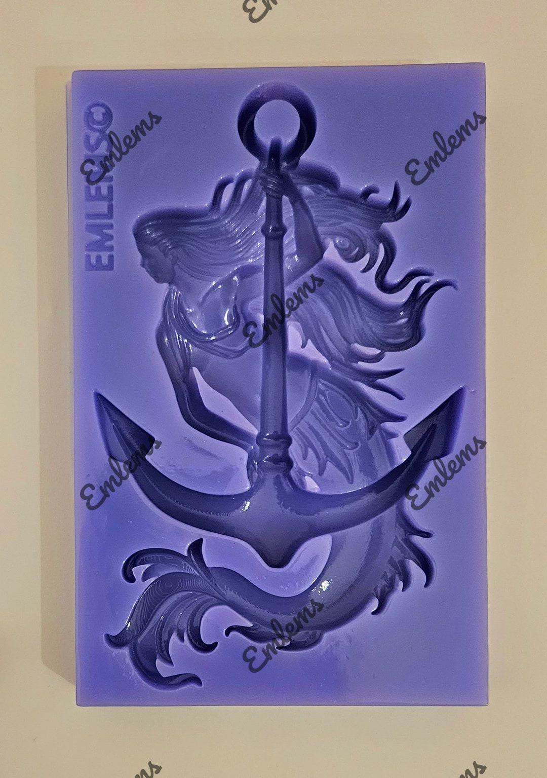 Emlems New Mermaid and Anchor Silicone Mould Food Safe for Cake Toppers ...