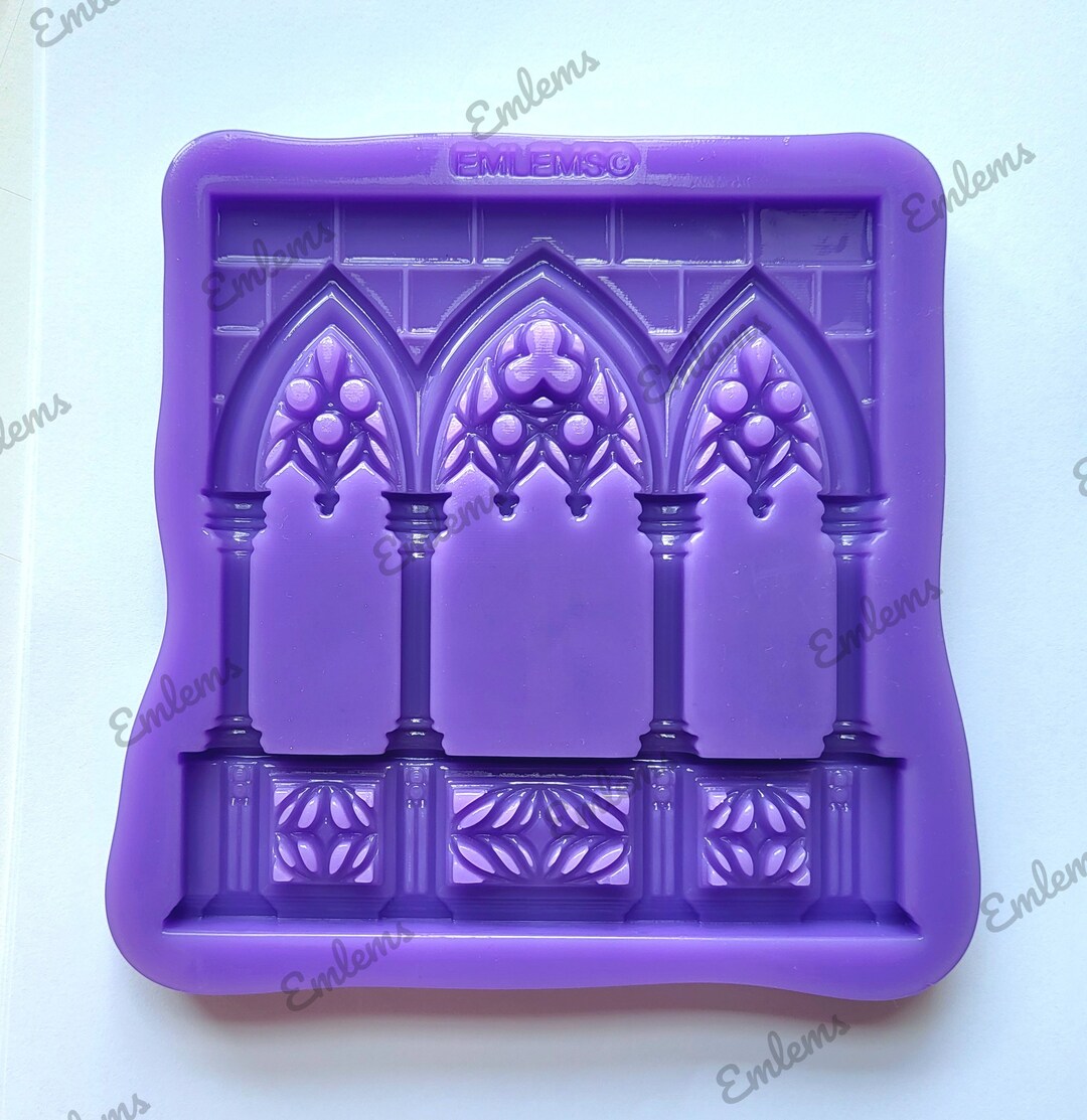 Emlems New Gothic Window Church Arches Silicone Mould for Resin, Cake ...