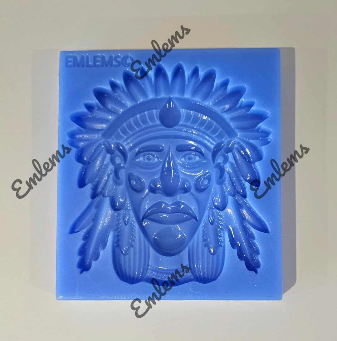Emlems New Native American Indian Silicone Mould for Resin, Cake ...
