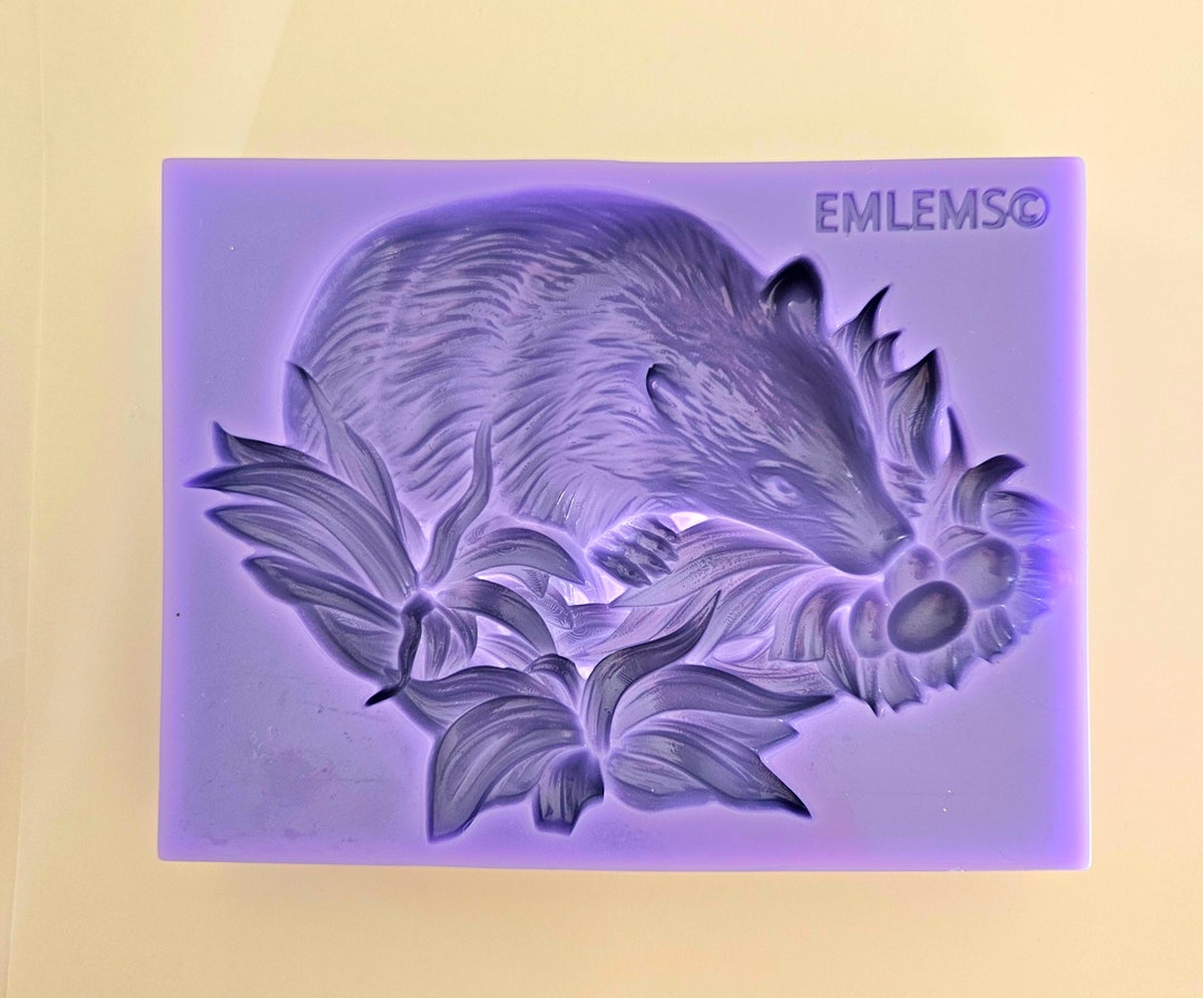Emlems New Wildlife Badger Plaque Silicone Mould for Resin, Wax, Soap ...
