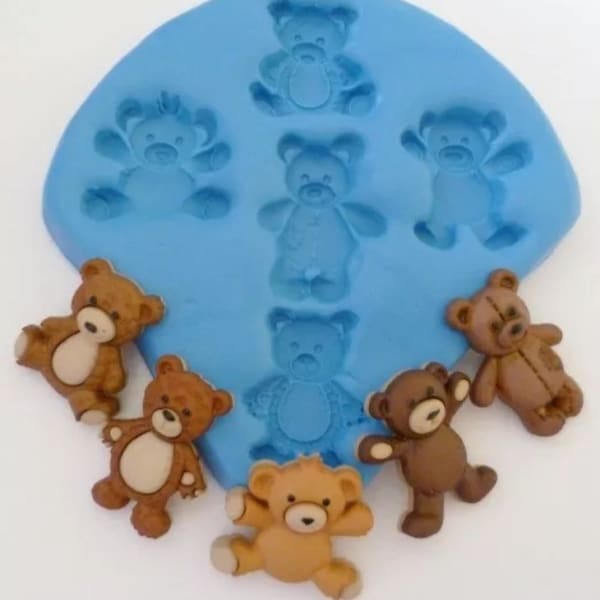 Teddy Bear Fondant Molds - Etsy