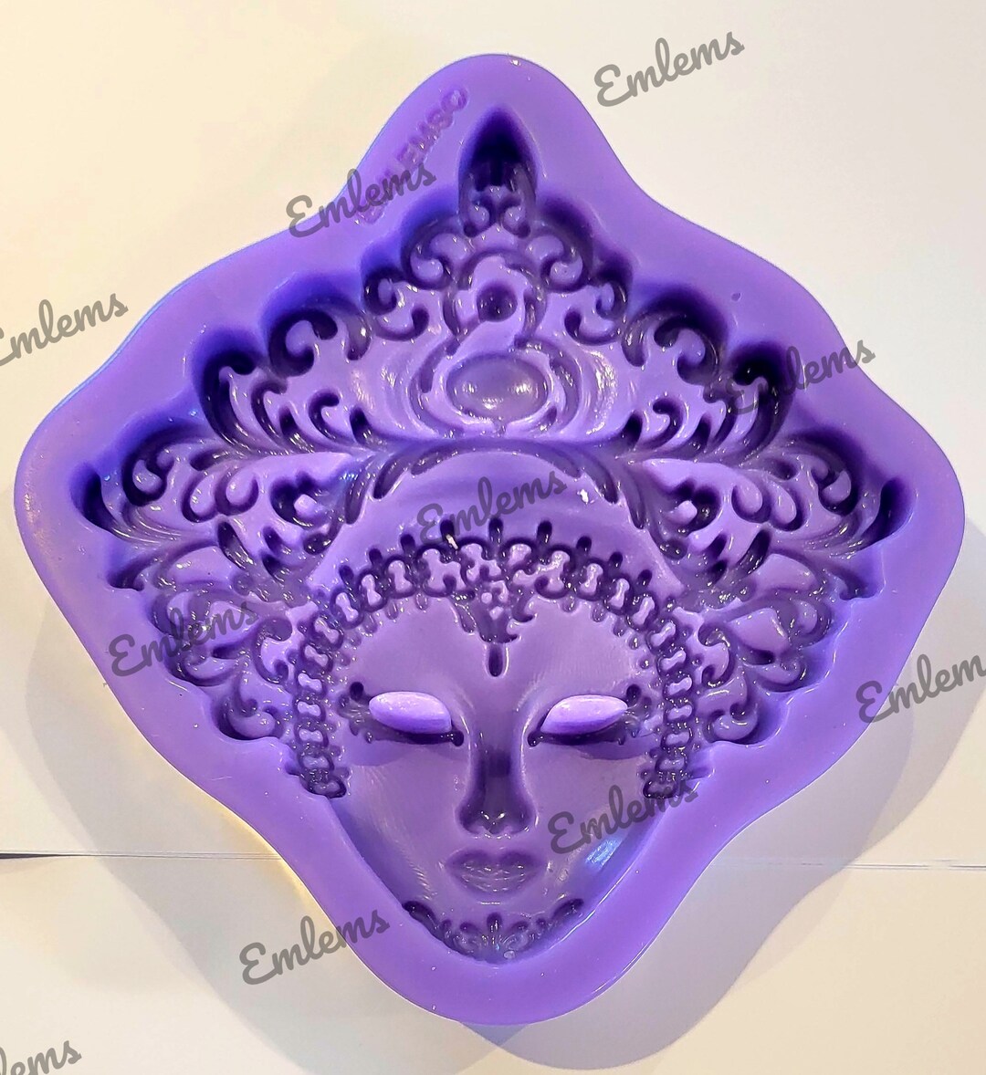 Emlems Stunning New Venetian Mask Silicone Mould Masquerade for Candle ...