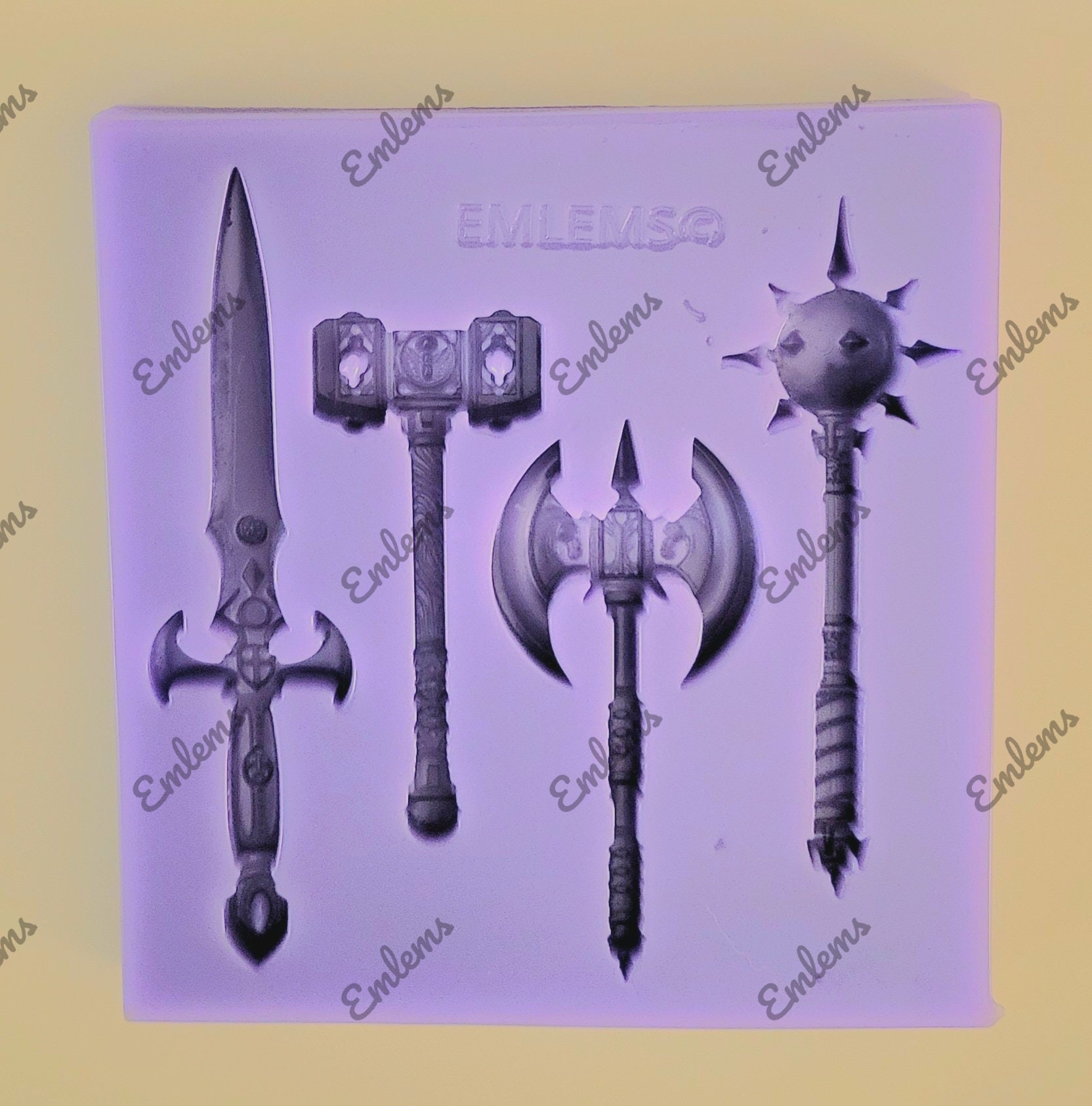 Emlems Silicone Mould Small Medieval Arms Perfect for Resin, Wax Melts ...