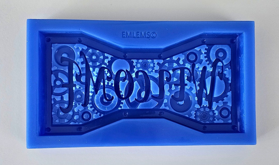 Emlems Steampunk Welcome Plaque Silicone Mould With Cogs and Gears for ...
