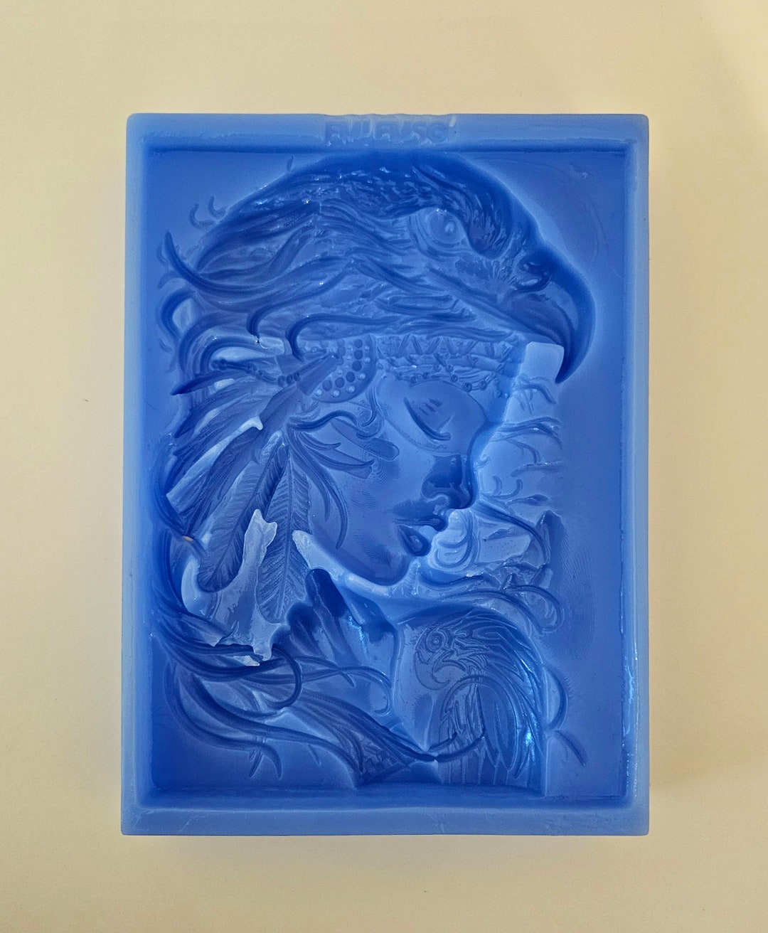 Emlems New Native American Indian Eagle Girl Silicone Mould for Resin ...