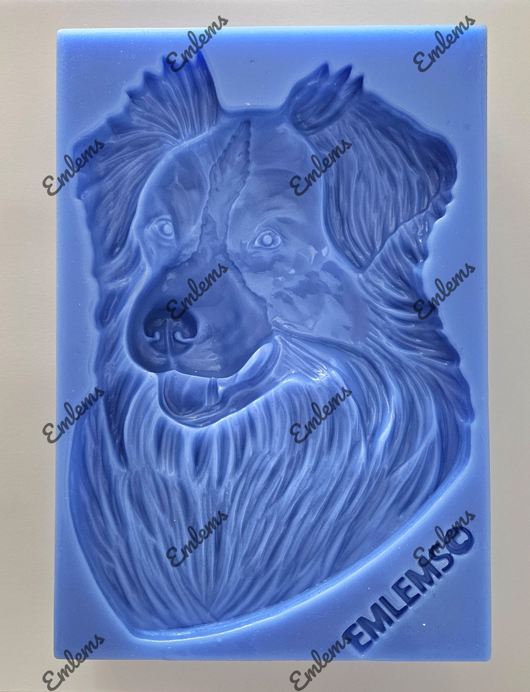 Emlems New Border Collie Dog Silicone Mould for Resin, Cake Topper ...