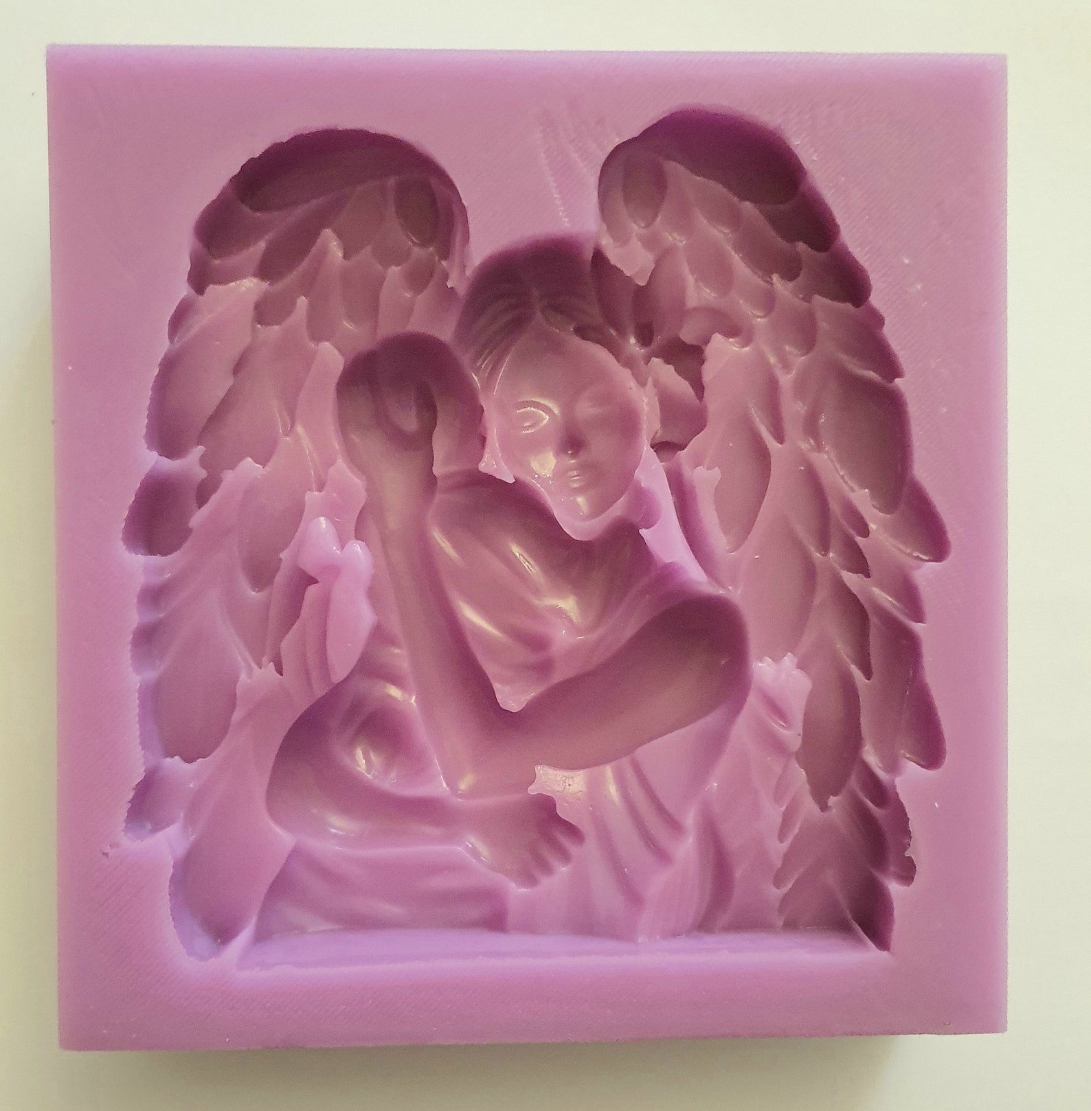 Large Angel With Baby Silicone Mould Mothers Day Memorial. - Etsy