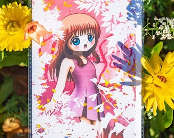 Anime Girl Card | Etsy