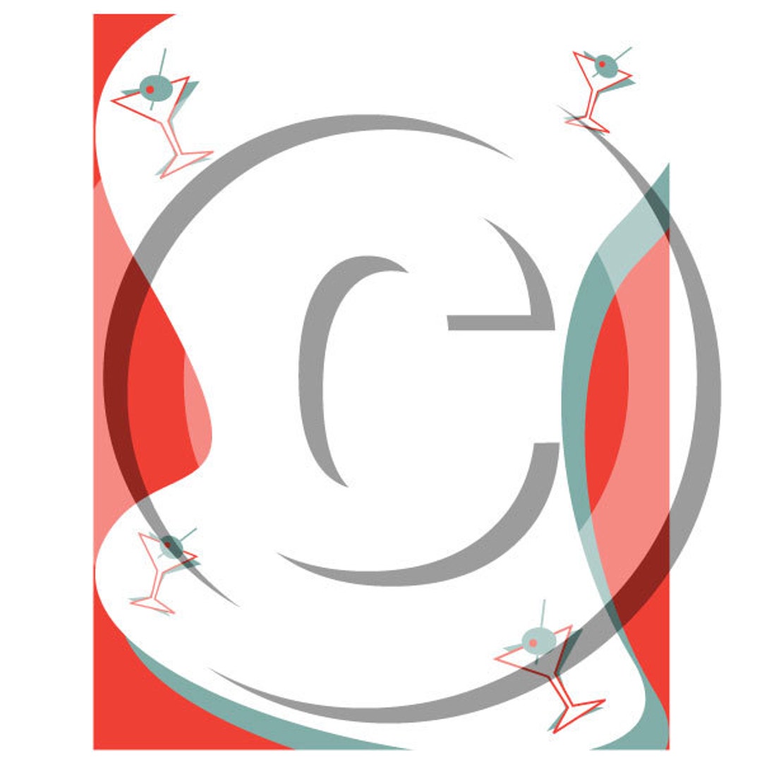 Hipster Martini Border Holiday or Christmas Party Border Clipart Clip ...