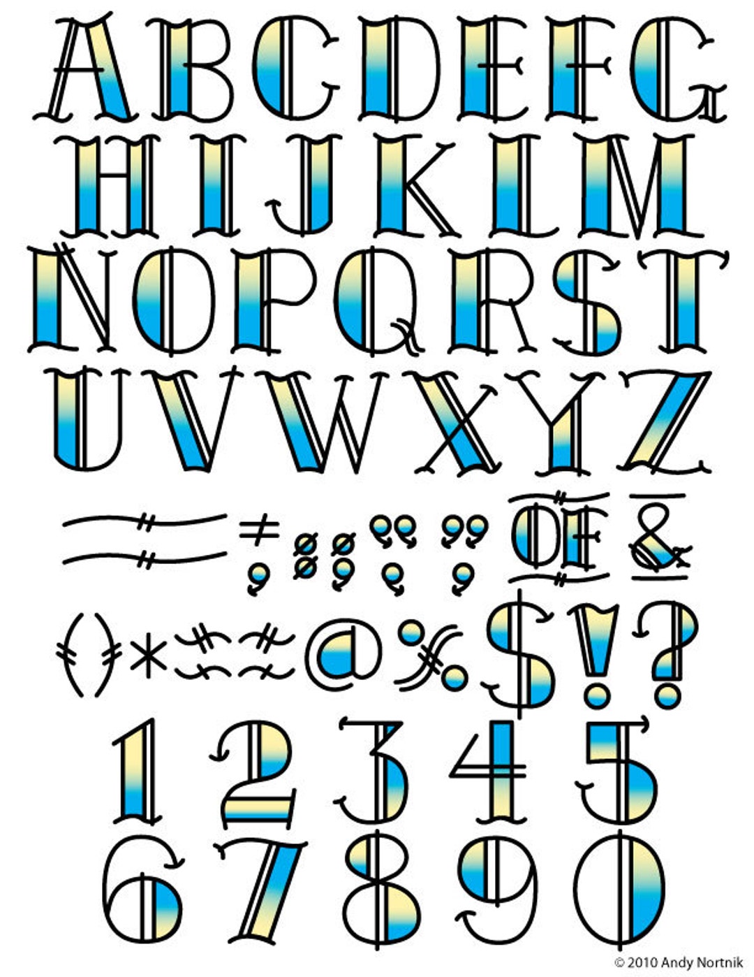 Tattoo Clipart Clip Art Fonts Vector Lettering Set - Personal or ...