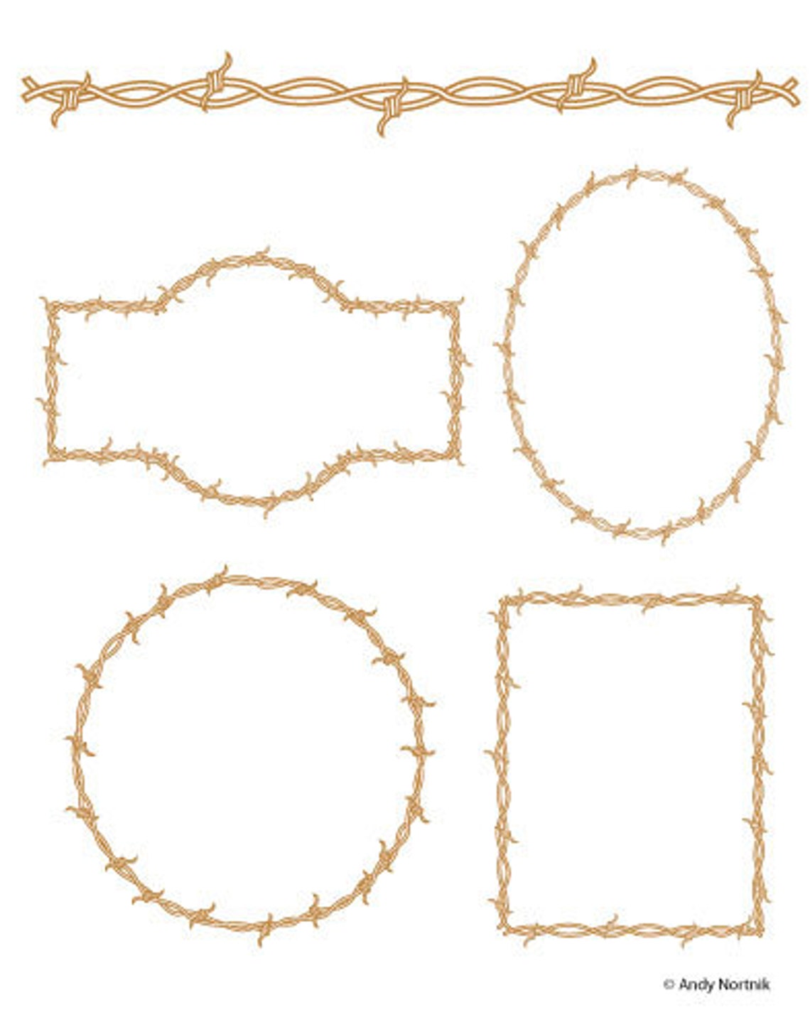 Barbed Wire Clip Art Barbed Wire Clipart Commercial and Personal Use - Etsy