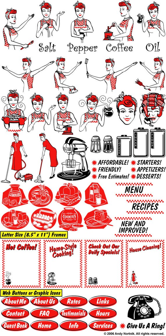Vintage Menu Clip Art