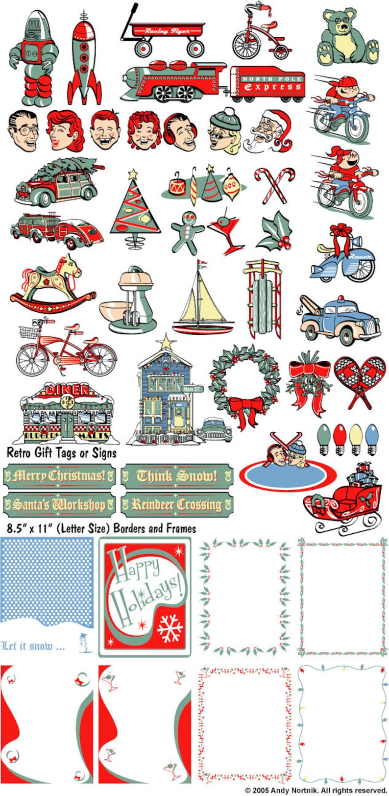 Christmas Clip Art Clipart - Commercial and Personal Use Royalty Free ...