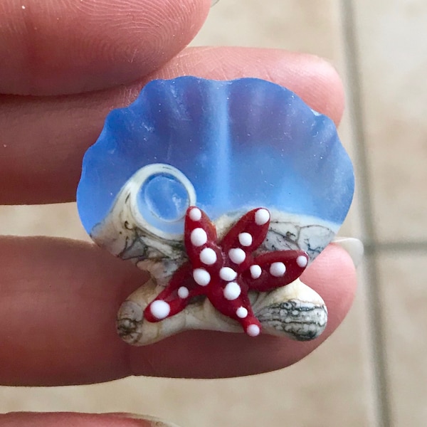 Lampwork Shell Beads - Etsy