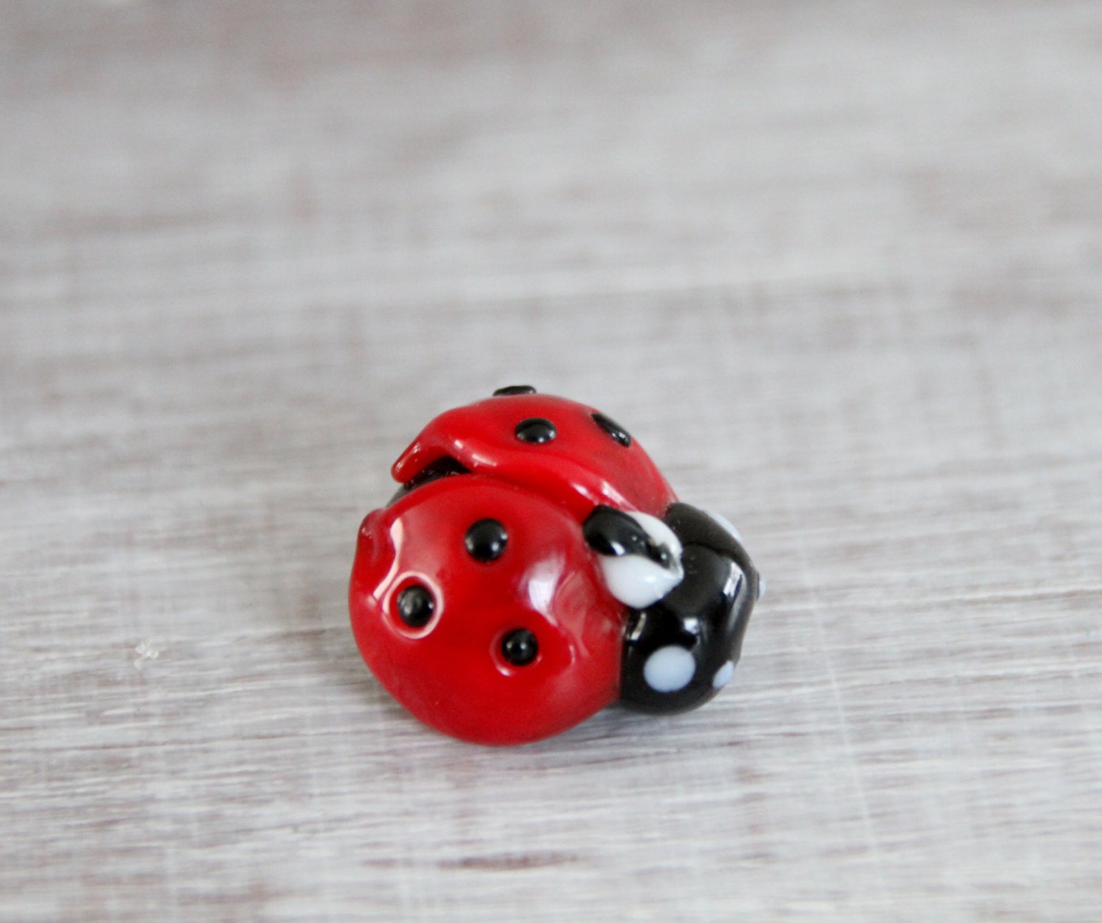 Red Glass Lampwork Ladybug Handmade Glass Bead 1 Pcs Ladybug, Lampwork ...