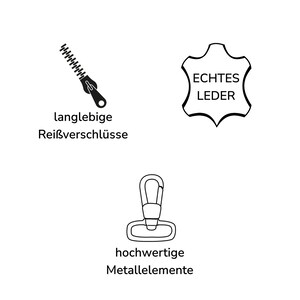 LECONI Medium-sized Shoulder Bag Men Women Genuine Leather Men's Bag ...