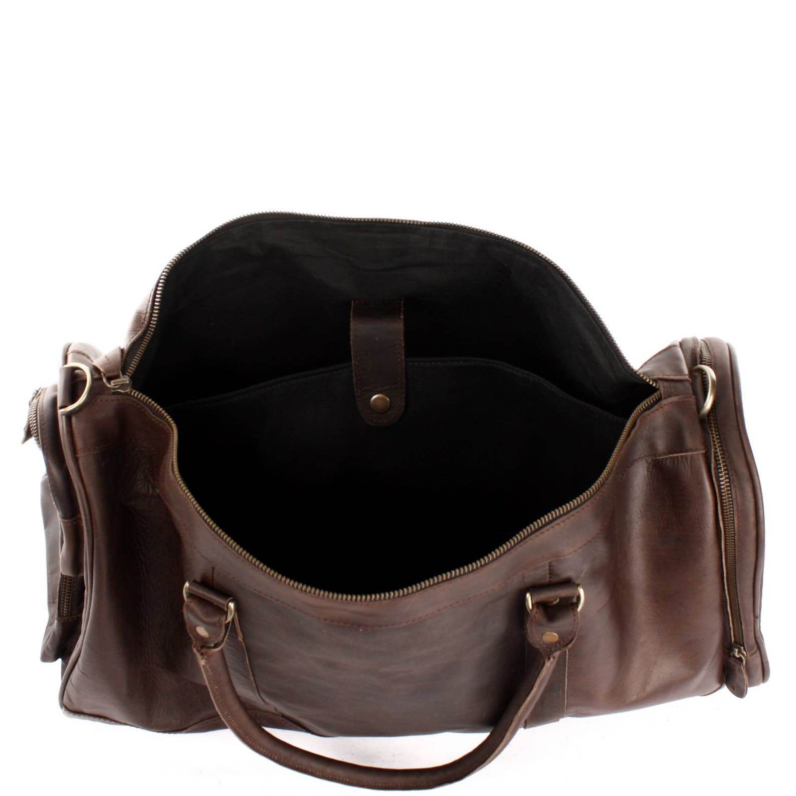 LECONI Travel Bag Weekender Sports Bag Vintage Genuine Leather - Etsy