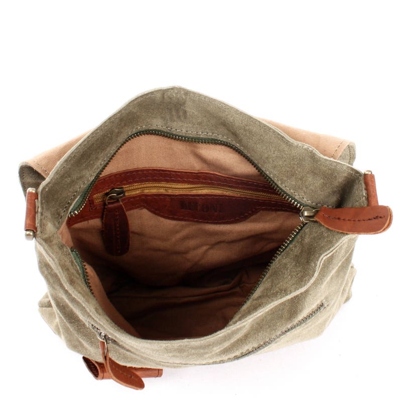 LECONI Crossbody Bag Leather Bag Shoulder Bag Brown Suede - Etsy