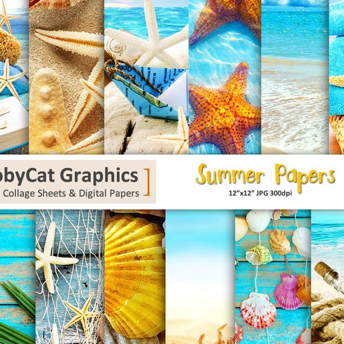 Beach Digital Paper Sand Paper Digital Download Rocks | Etsy