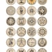 Pagan Alchemy Symbols Round Digital Images 25mm, 1 Inch, 30mm, 1.25 ...