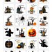Halloween Square Images 1.5 Inch 1 Inch Printable Images for Pendants ...