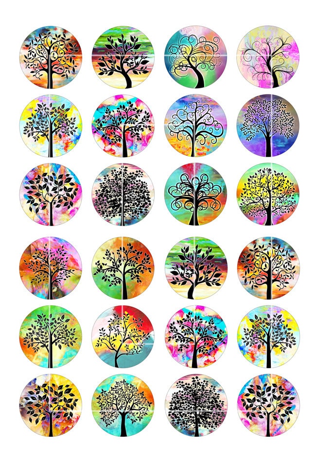 Tree of Life Printable Circles 1 Inch 25mm 30mm 1.5 Inch - Etsy