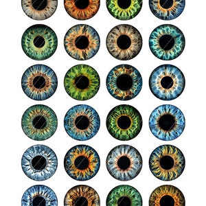 Printable Doll Eye Chips 4mm 6mm 8mm 10mm 12mm 14mm 16mm 18mm 20mm for ...