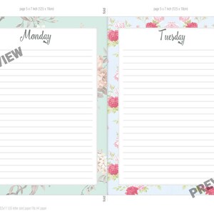 Shabby Printable Double Sided Journal Pages for 5"x7" Journals ...