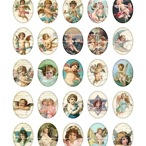 Victorian Angels 13x18mm 30x40mm, 22x30mm 18x25mm Digital Collage Sheet ...