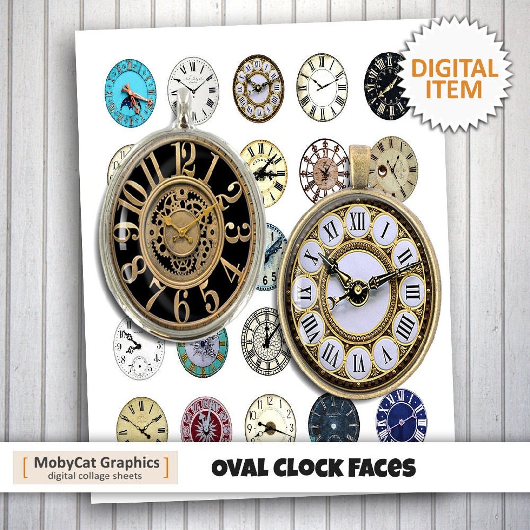 Oval Clock Faces 30x40mm 22x30mm 18x25mm 13x18mm Pendant Oval Images ...