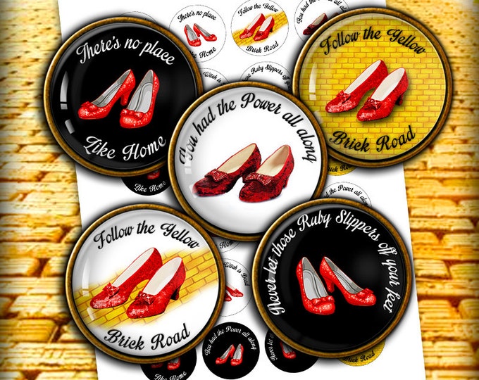 Ruby Slippers Digital Collage Sheet 1 25mm 1.313 - Etsy
