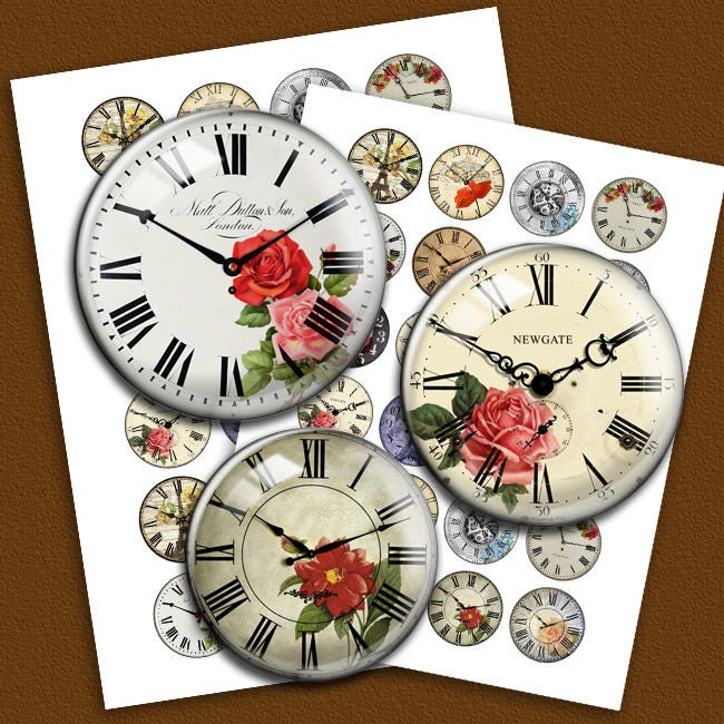 Clock Faces Circle Images 12mm 14mm 16mm 18mm for Jewelry - Etsy