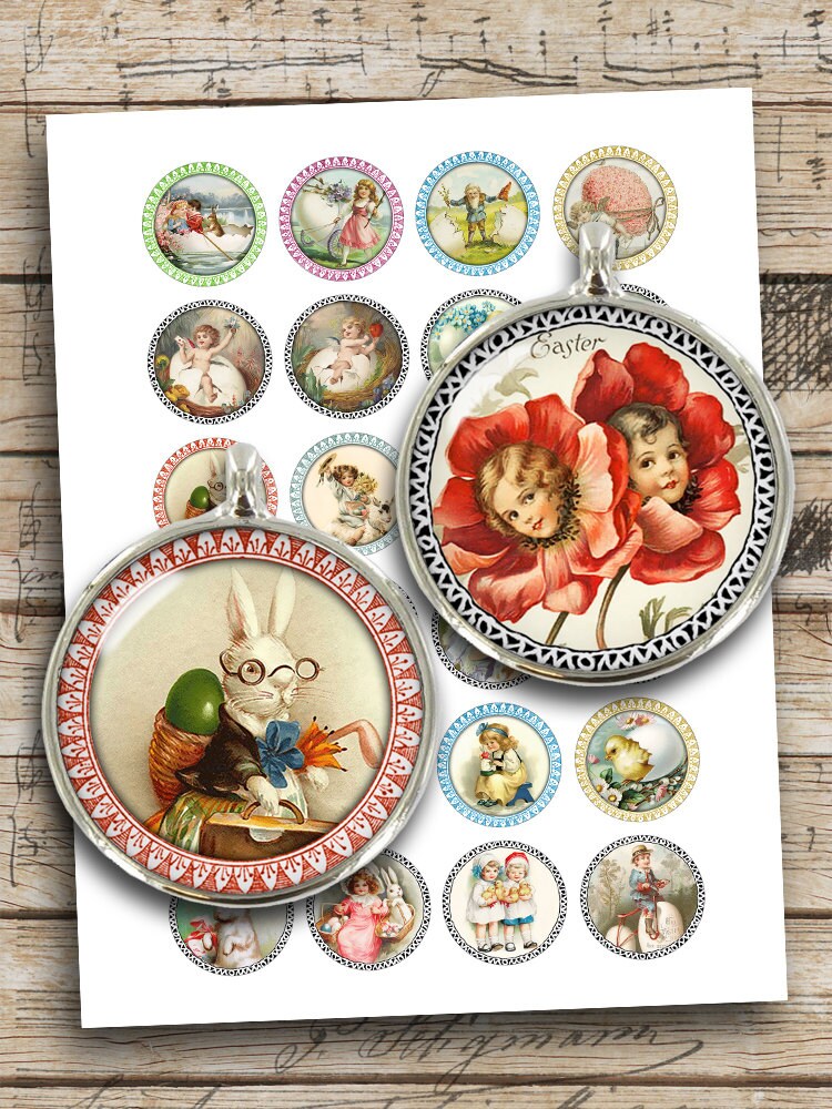 Easter Printable Images 25mm 20mm 30mm 1 1.5 | Etsy