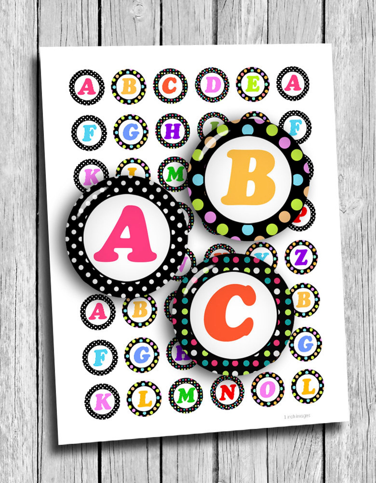 Colorful Alphabet Letters Printable Initials for Scrapbooking - Etsy