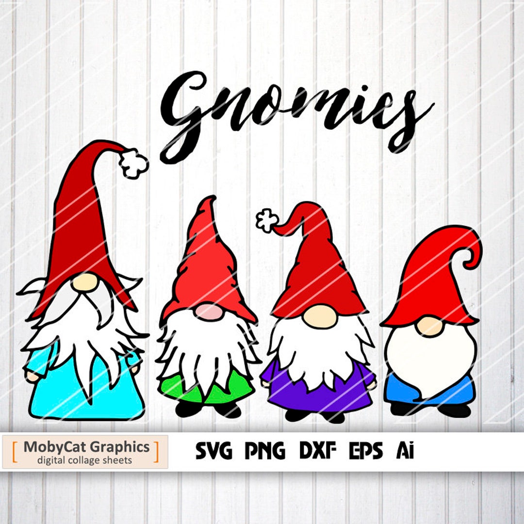 Cute Gnomes Hand Drawn Gnomies SVG PNG DXF Eps Ai Clip Art Gnomes - Etsy