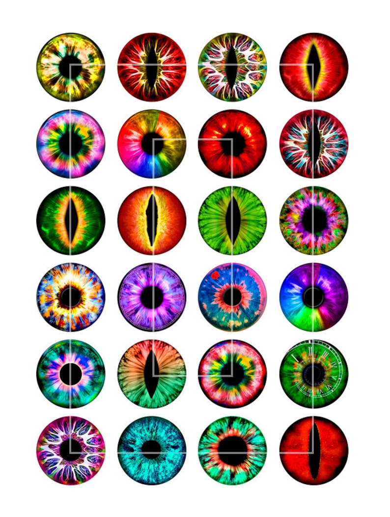 Fantasy Eyes 50mm Digital Eyes Digital Eye Iris Printable - Etsy
