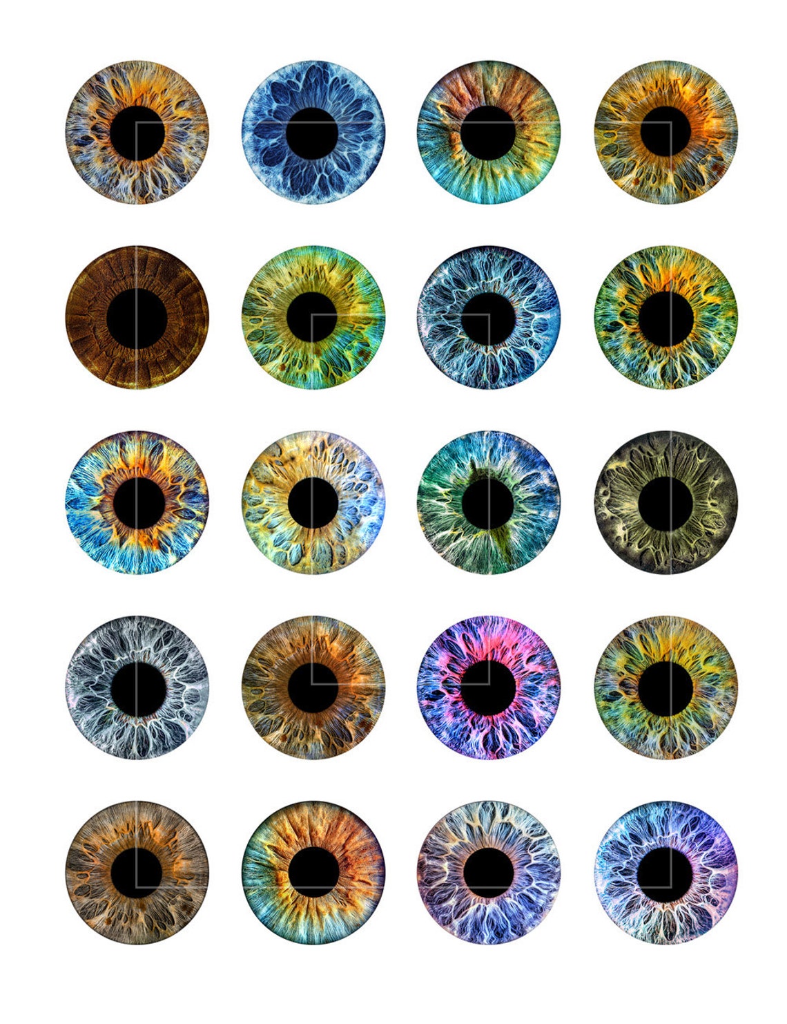 Printable Dolls Eyes 10mm 12mm 14mm 16mm 18mm Round Images Eye - Etsy