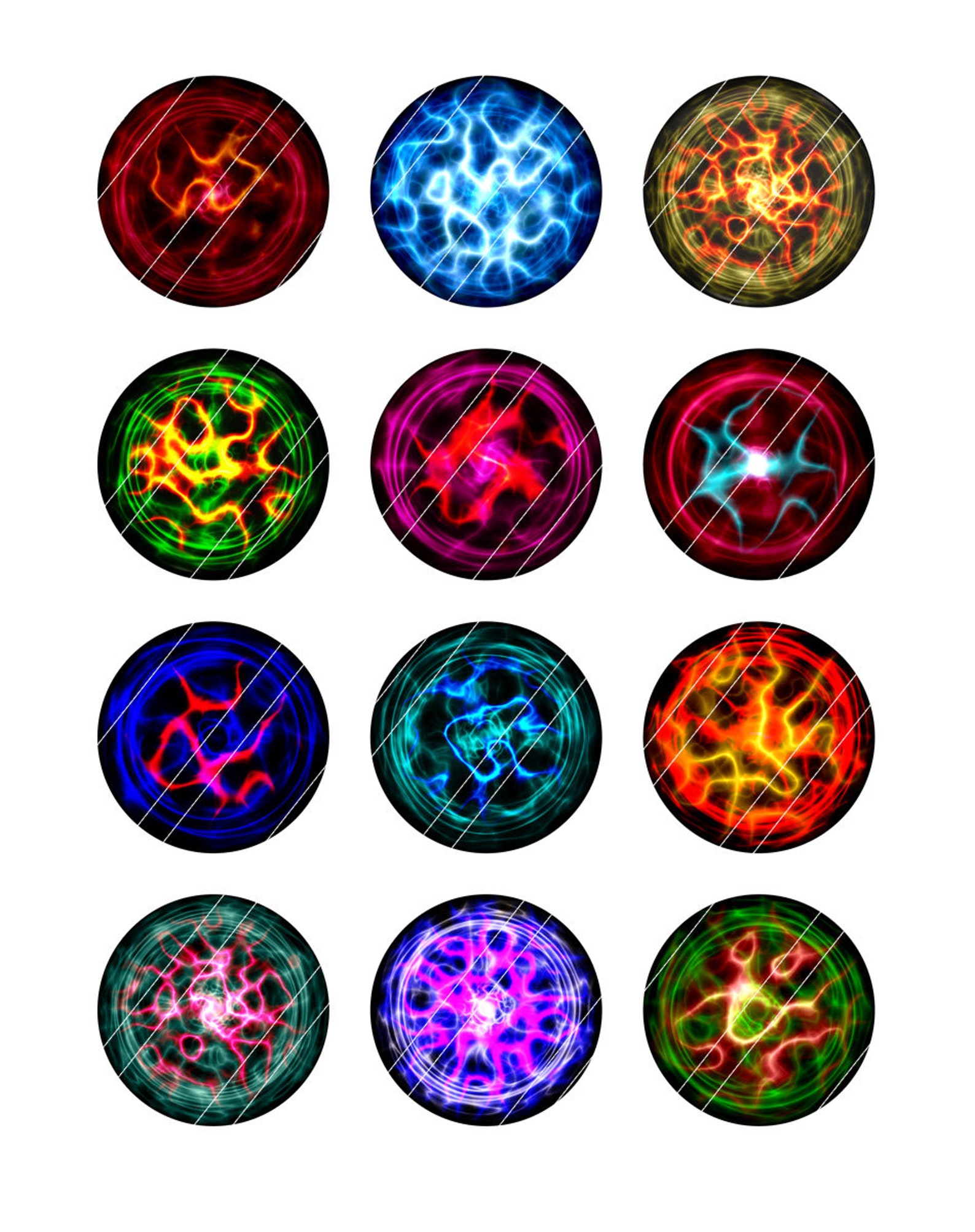 Lightning Balls 20mm 25mm 30mm 35mm 1 Inch 1.5 Inch 2 Inch - Etsy