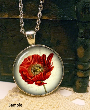 Poppy Circle Printable Images 1 Inch 20mm 25mm 1.5 Inch 30mm - Etsy