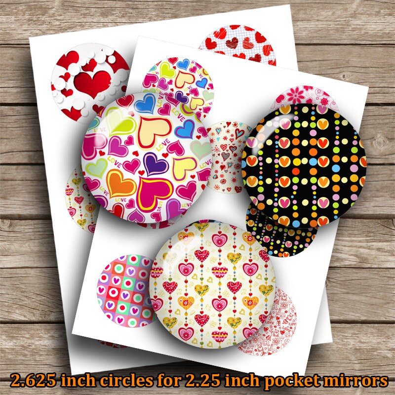 Heart Patterns Pinback Button Images 1.75 Inch for 2.088 - Etsy