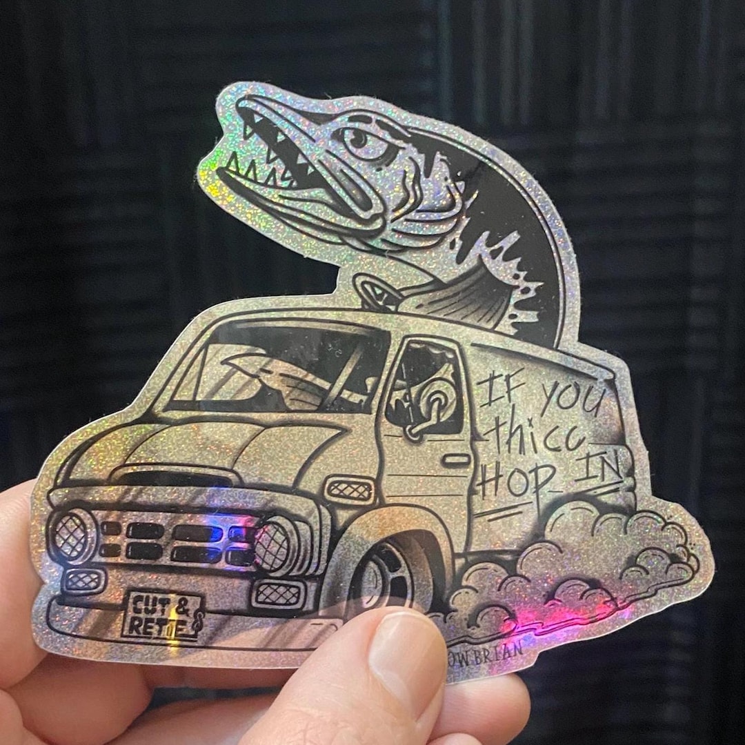 Thicc Musky, Crushed Glitter Vinyl Tattoo and Hotrod Inspired Musky in ...